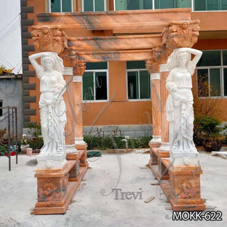 Rectangle Red Marble Statuary Gazebo for Backyards MOKK-622 - Trevi ...