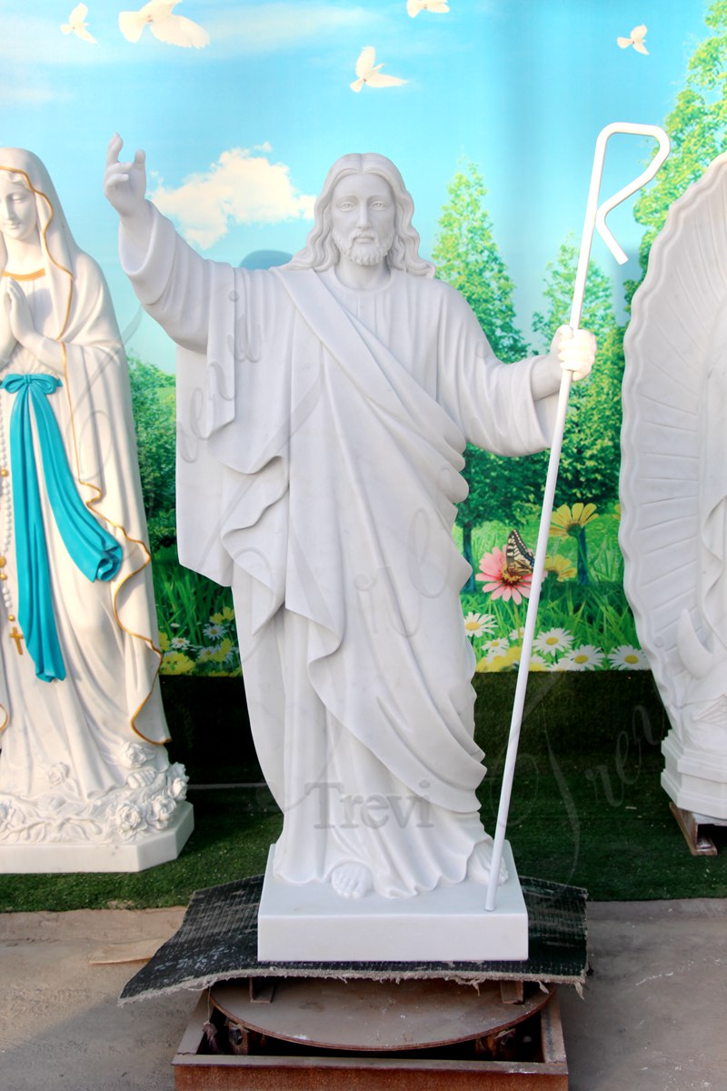 Religious Garden Marble Statues of Jesus for Church Decor