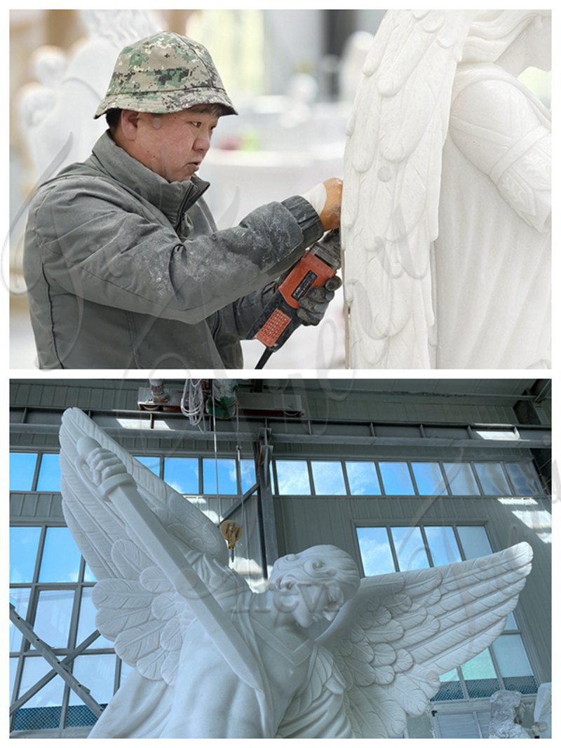Famous life-size Marble St Michael Statue Mexico City CHS-287 - Trevi ...