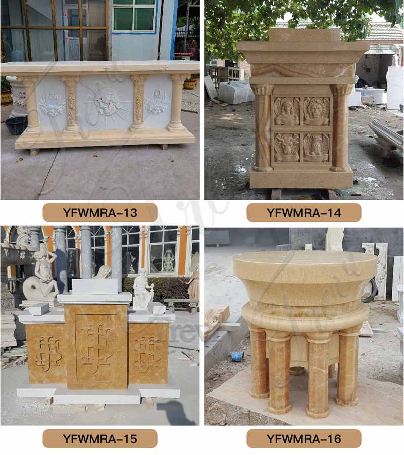 White Marble Table Catholic Church Altars for sale TCH-112-Trevi Marble ...