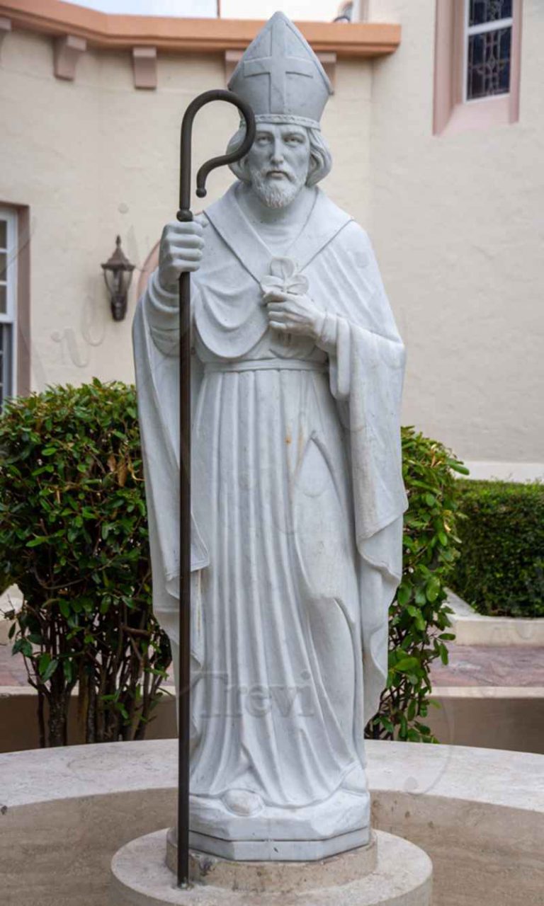 Outdoor Marble St.Patrick Statue Catholic Church Decor Factory Supplier ...