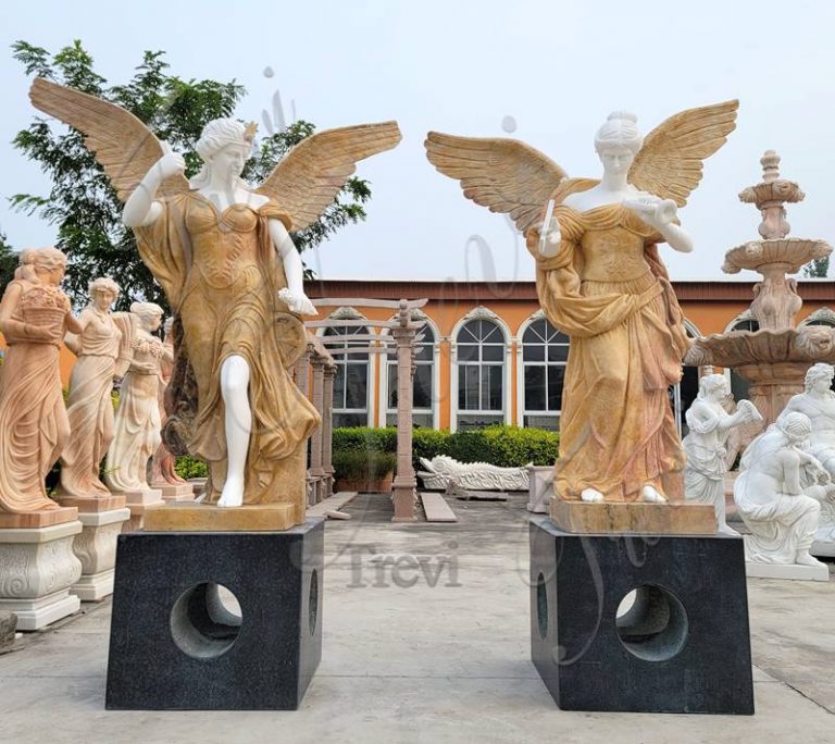 Garden Marble Life size Angel Statue with Baby Art Factory Supplier ...