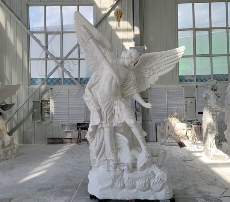 6 Things You Need to Know about St. Michael Statue - Trevi Marble Sculpture