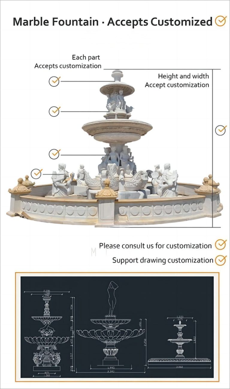 High Quality Virgin Mary Water Fountain for Outdoor Decor