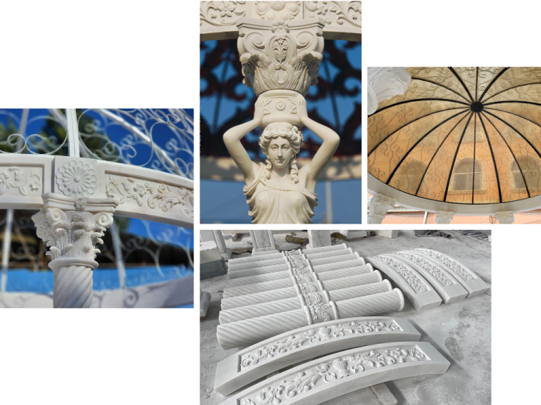 Garden Marble Gazebo | Custom Gazebo - Trevi Art Gallery