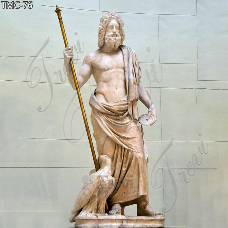 6 Feet Famous Marble Zeus Greek God Statue TMC-76