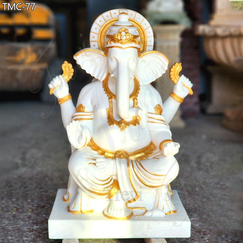 Marble Ganesh Idol Statue Big Size for Home Entrance Decor