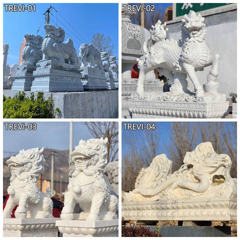 Chinese Marble Dragon Statue for Outdoor Decor for Sale