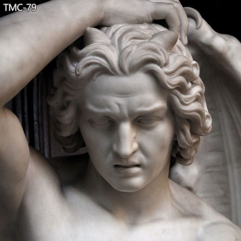 Marble Fallen Angel Lucifer Sculpture Art Replica Factory Supply