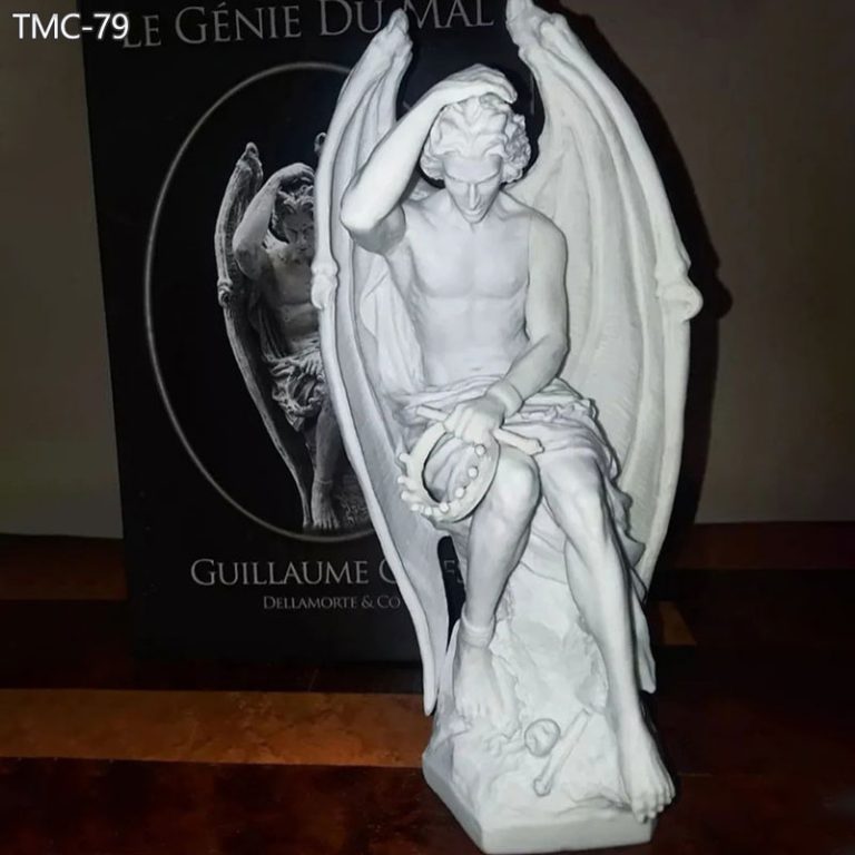 Marble Fallen Angel Lucifer Sculpture Art Replica Factory Supply