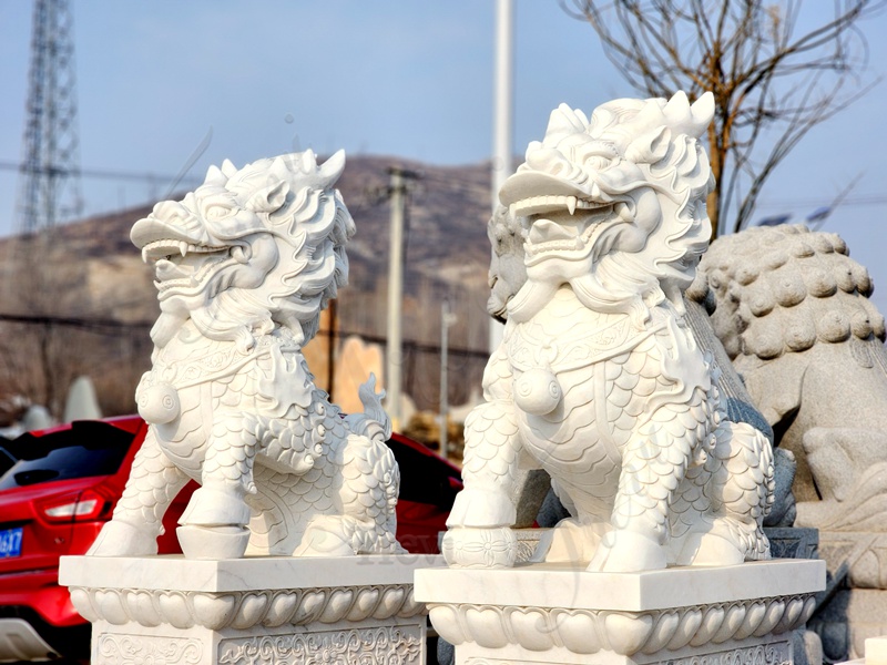 Chinese Marble Dragon Statue for Outdoor Decor for Sale