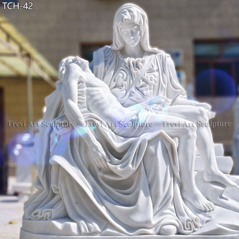 Church Religious Garden Marble Statue of Michelangelo's Pieta on Sale